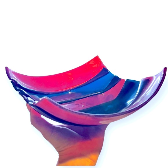 Corsi Design | Accents | Corsi Design Factory Stripe Resin Basket Clear ...